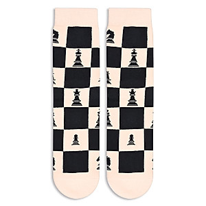 HAPPYPOP Gifts For Chess Players, Chess Gifts For Men Best Gifts For Chess Lovers, Funny Chess Socks Men Cool Socks For Men Women