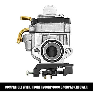 SIDMILE Carburetor Carb Fit for Ryobi RY38BP 38cc Backpack Blower Replaces 308054129