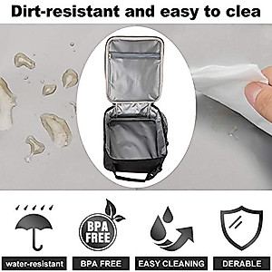 LivingAid Insulated Lunch Bag for Men Women Adults with Flatware Set, Portable Small Reusable Lunch Box Container for Office, Outdoors, On the Go