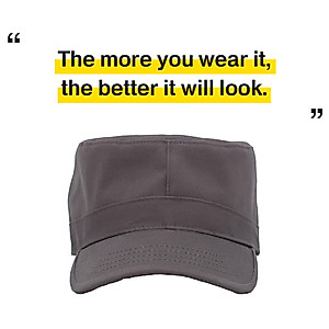 KBETHOS KBK-1464 DGY XL Cadet Army Cap Basic Everyday Military Style Hat (Now with STASH Pocket Version Available)