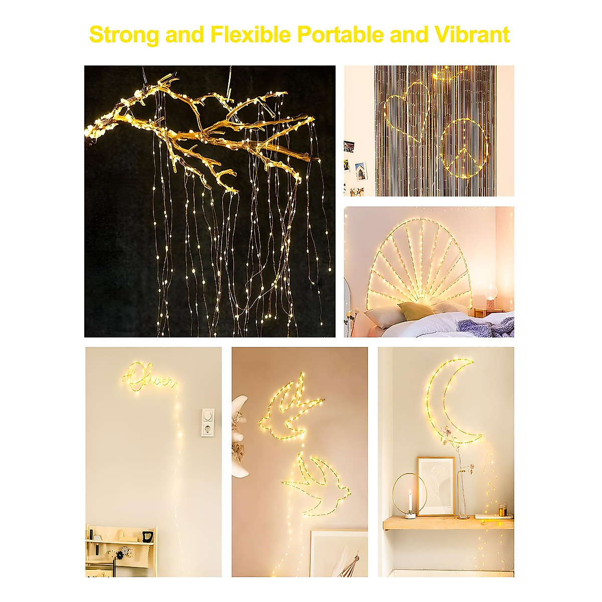 Fibevon Fairy Lights Battery Operated, 12-Pack 7.2ft w/20 LED Mini Lights Waterproof String Lights for Mason Jar/Centerpiece Table/Bedroom/Wedding/Valentines/Christmas/Outdoors/Indoor Decoration