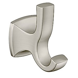 Moen YB5103BN Voss Collection Double Robe Hook, 6.30 x 3.66 x 3.03 inches, Nickel