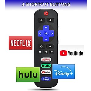 (Pack of 2) Universal Remote Replaced Control Only for Roku TV, MOBKAJUI Remote Compatible for TCL/Hisense/Onn/Sharp/Element/Westinghouse Roku Series TVs, (Not for Roku Stick and Box)