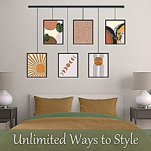 Villa Posh Boho Wall Decor Art Prints - Set of 6 Mid Century Modern Decor on Canvas Style Cardstock - Neutral Wall Art Minimalist Wall Art Pictures For Wall Eclectic Wall Art - 8x10 Prints UNFRAMED