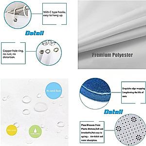 AZHM Christmas Shower Curtain Sets with Non-Slip Rugs Toilet Lid Cover and Bath Mat Snowman Shower Curtains with 12 Hooks 4 Piece Bathroom Decor Set Xmas Gifts for Christmas