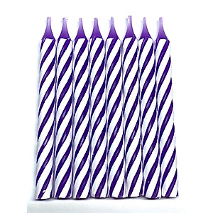 Cake Candles Party Decorations from Blue Fox Baking - Package of 48 (48 Purple Candles)