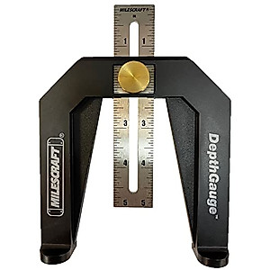 Milescraft 8601 Depth Gauge - Measure, Mark and Locate Depth of Blade or Bit on Table Saws, Router Tables, Routers and More, Woodworking