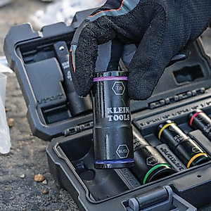 Klein Tools 66077 Impact Driver Flip Socket, 7/16- and 3/8-Inch Sizes, Use with Klein Tools Compact Impact Wrenches BAT20CW, BAT20CW1