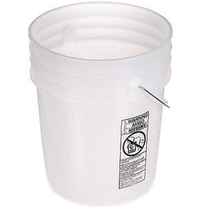5 Gallon Buckets, Six (6) Pack | Plastic | Red, White & Blue