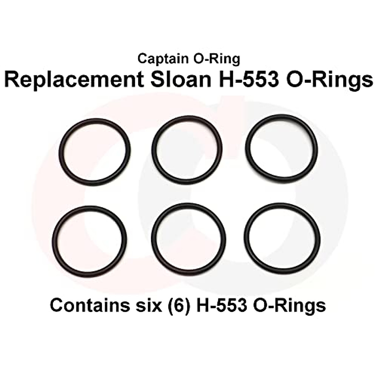Captain O-Ring Replacement H-553/5308696 / P6000-C31 / A912809-0070A Orings for Zurn, Sloan, Royal/Regal, American Standard Flushometer Valve Tailpiece (6 Pack)