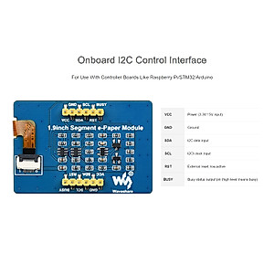 waveshare 1.9inch E-Paper Module 91 Segments E-Ink Display for Raspberry Pi/Arduino/STM32, Black ...