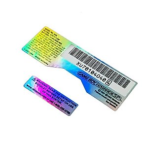 GBASP Game Boy Advance SP Holographic Sticker/Label Set - Silver