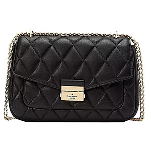 Kate Spade Carey Medium Quilted Shoulder Bag Crossbody Leather In Black