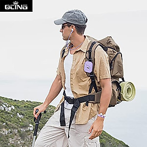 OCING 5 in One New Airpods Pro Case Cover with Snap Lock Safer Secured,360° Protective Silicone Case for Girl Women Kids, Supports Wireless Charging[Front LED Visible] (Purple)