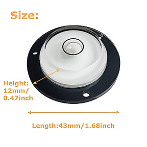 4Pcs Spirit Bubble Levels Little Circular Level Measuring Tools Multi-Directional Leveling for Camera, Refrigerator, Picture Hanging (Style A)