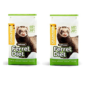 ZuPreem Premium Daily Grain Free Ferret Diet Food - Nutrient Dense, Highly Digestible, High Protein Levels (4 lb Bag (2-Pack))
