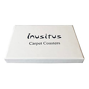 Carpet Coasters, Set of 4 Turkish Rug Style Table Drink mats, Absorbent Kitchen and Dining Accessories, Spill & drip Protection, Rectangular