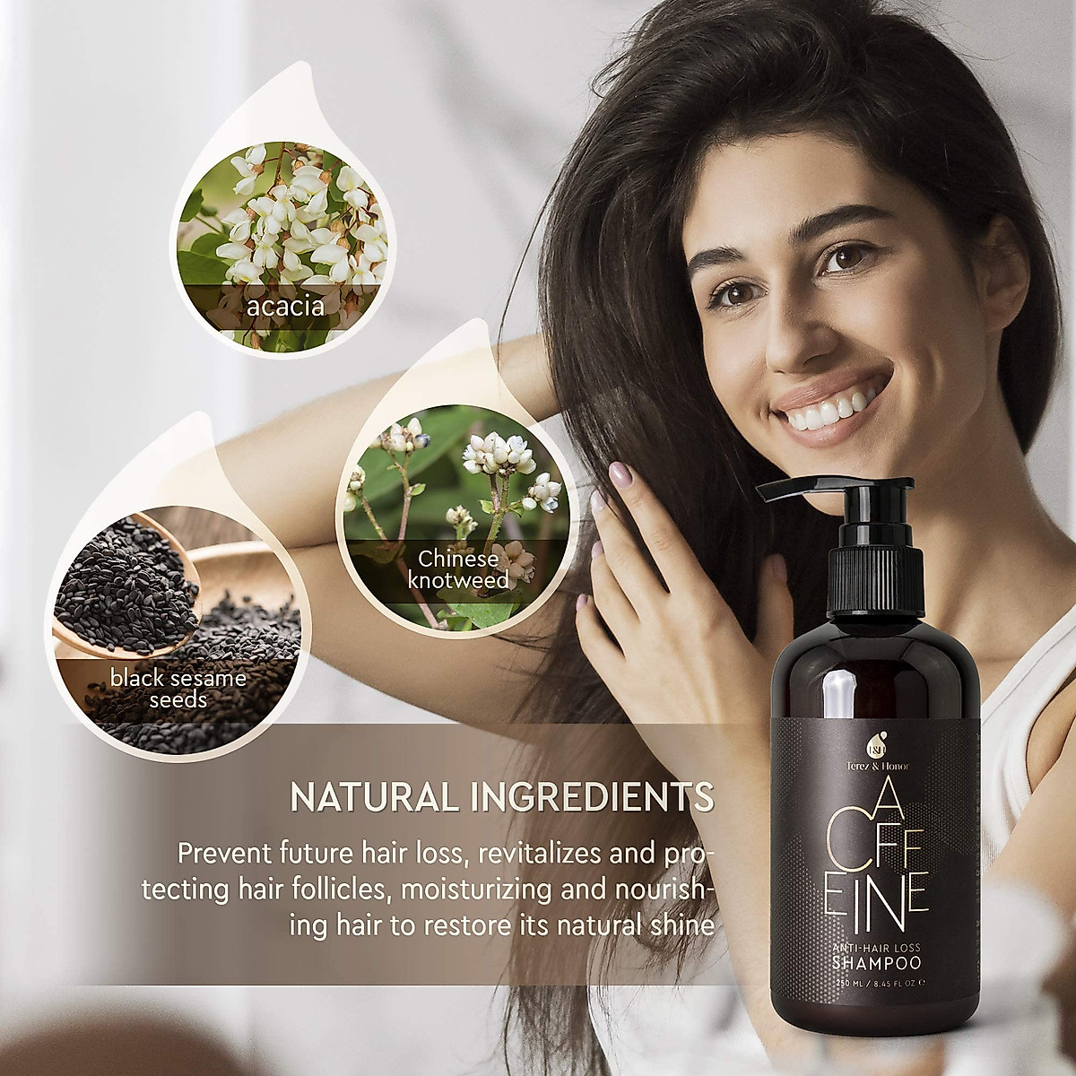 Caffeine Hair Loss Hair Growth Shampoo, Volumizing Thinning Hair with Natural and Healthy Ingredients