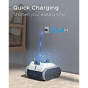 WYBOT S1 High-end Cordless Wall Climbing Robotic Pool Cleaner with APP Mode, Smart Mapping Tech, Lasts 180mins, Automatic Pool Vacuum Robot with Powerful Suction, Fast Charging Fit for Inground Pools