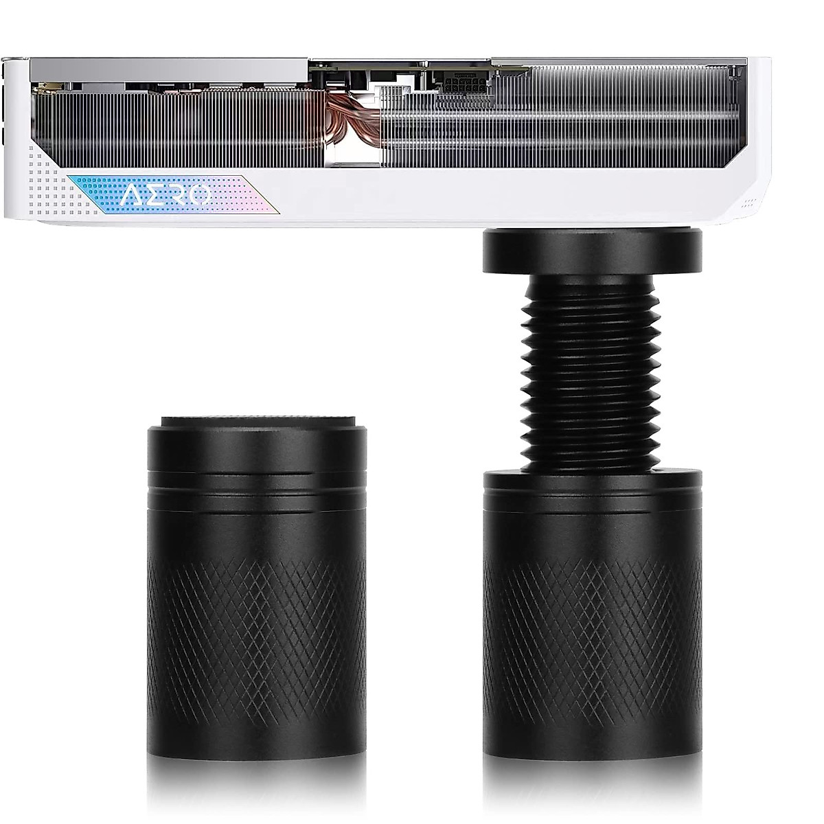 Graphics Card GPU Support Bracket, Heavy-Duty GPU Graphics Card Stand Anti Sag GPU Holder GPU Sag Bracket Video Card Mini GPU Mount Brace for Prevent Graphics Card ,Medium 2-3.15 in Adjustable