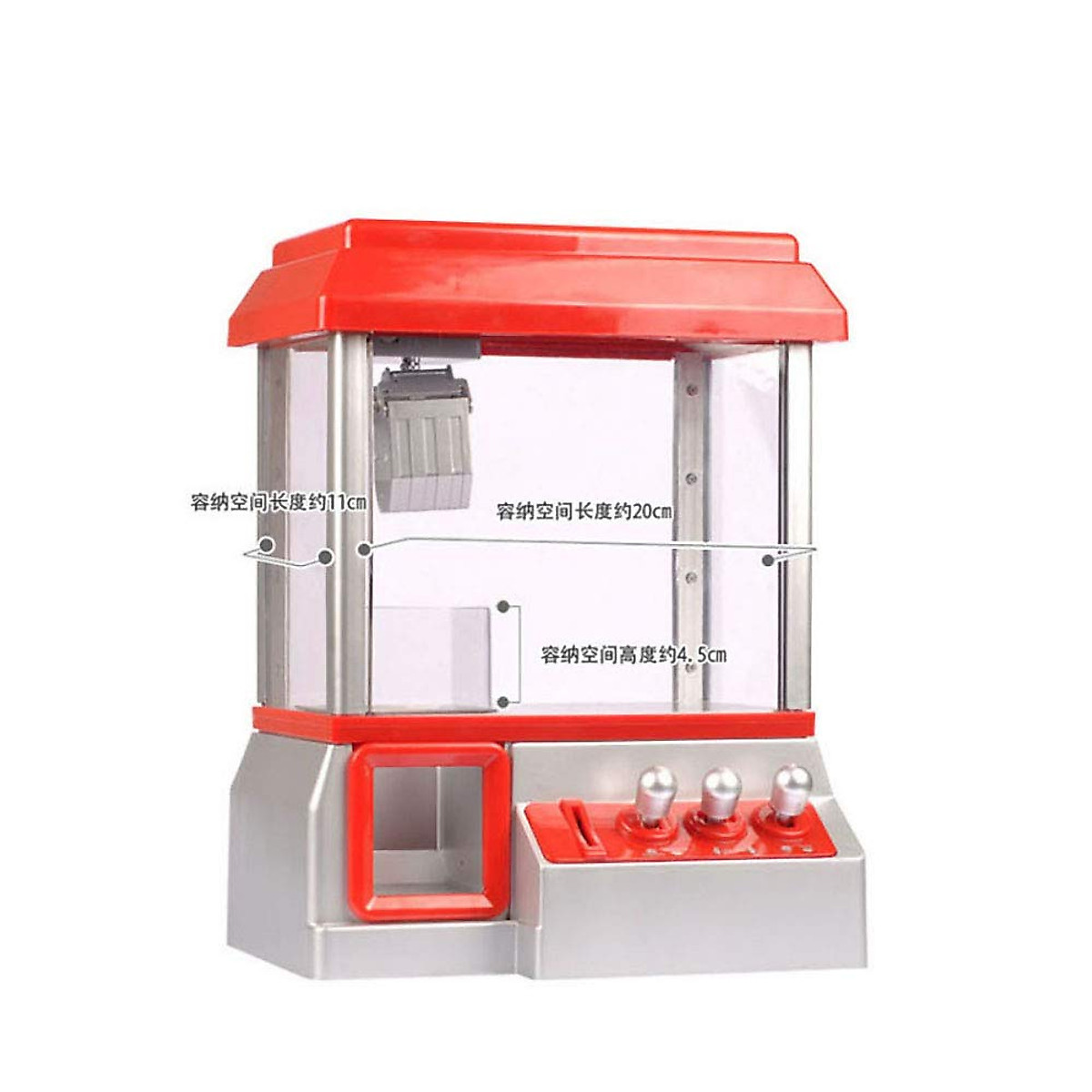 Xiangtat Large Claw Toy Grabber Mini Arcade Machine with Lights & Sounds - Electronic Claw Toy Grabber Machine, Animation, Authentic Arcade Sounds for Exciting Play – with Volume Control Switch