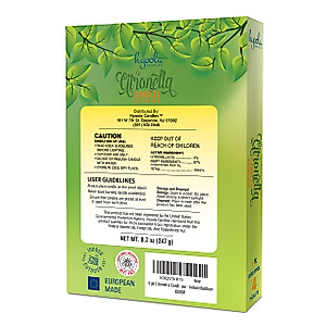 Hyoola Citronella Candles in Aluminum Cup - 6 Pack - Scented Candles Citronella - 4 Hour Burn Time - 1" x 2 Citronella Candle Outdoor and Indoor Use - Made in Europe