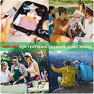 Hawflu 6Pcs Mini Glass Salt And Pepper Shakers Set With Spoon Portable Travel Spice Salt Shaker Containers Dispenser With Lid Camping Seasoning Set for Outdoor Traveling Kitchen