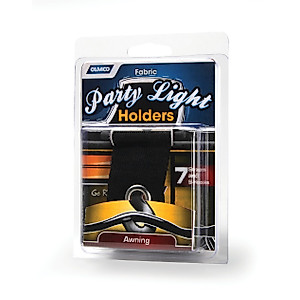 Camco 42733 Fabric Party Light Holders, Black, 7 Pack