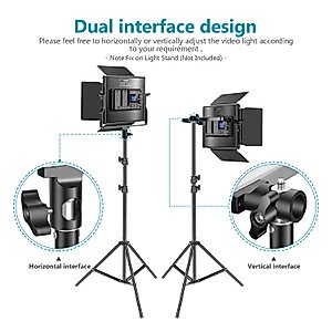 Neewer 2 Packs Advanced 2.4G 660 LED Video Light with Softbox Kit, Dimmable Bi-Color LED Panel with 2.4G Wireless Remote, LCD Screen, Softbox Diffuser and Light Stand for Portrait Product Photography