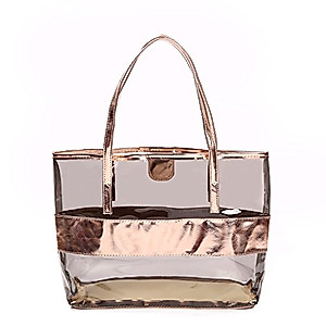 Barabum Classy Waterprof Clear Tote Beach Shoulder Crossbody Bag