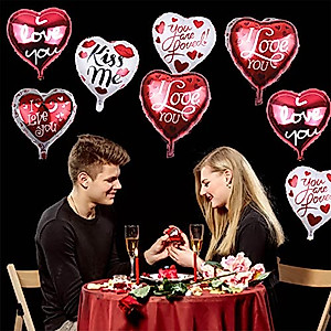 Happy Valentines Day Balloons Party Decorations Supplies - I Love You Kiss Me You are Loved Valentines Balloons Romantic Decorations