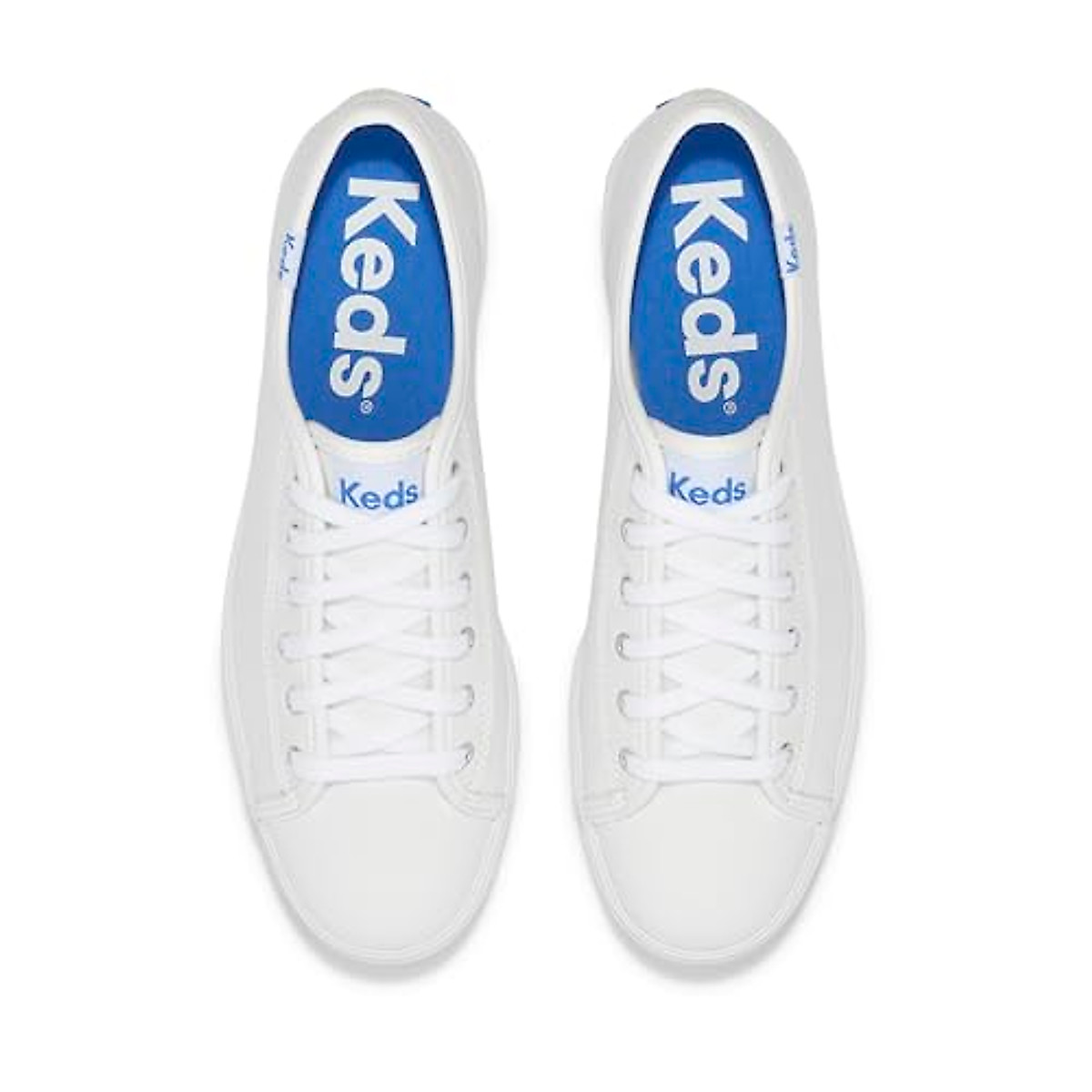 Keds Women's Triple Kick Leather Sneaker, White, 8