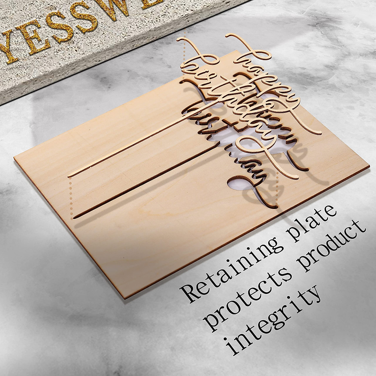 Happy Birthday Cake Topper - High-end Basswood Craft Durable Multifunctional Cake Topper, Wooden Textured Cake Decoration for Birthday Party Decoration,the Best Souvenirs for Family and Friends.