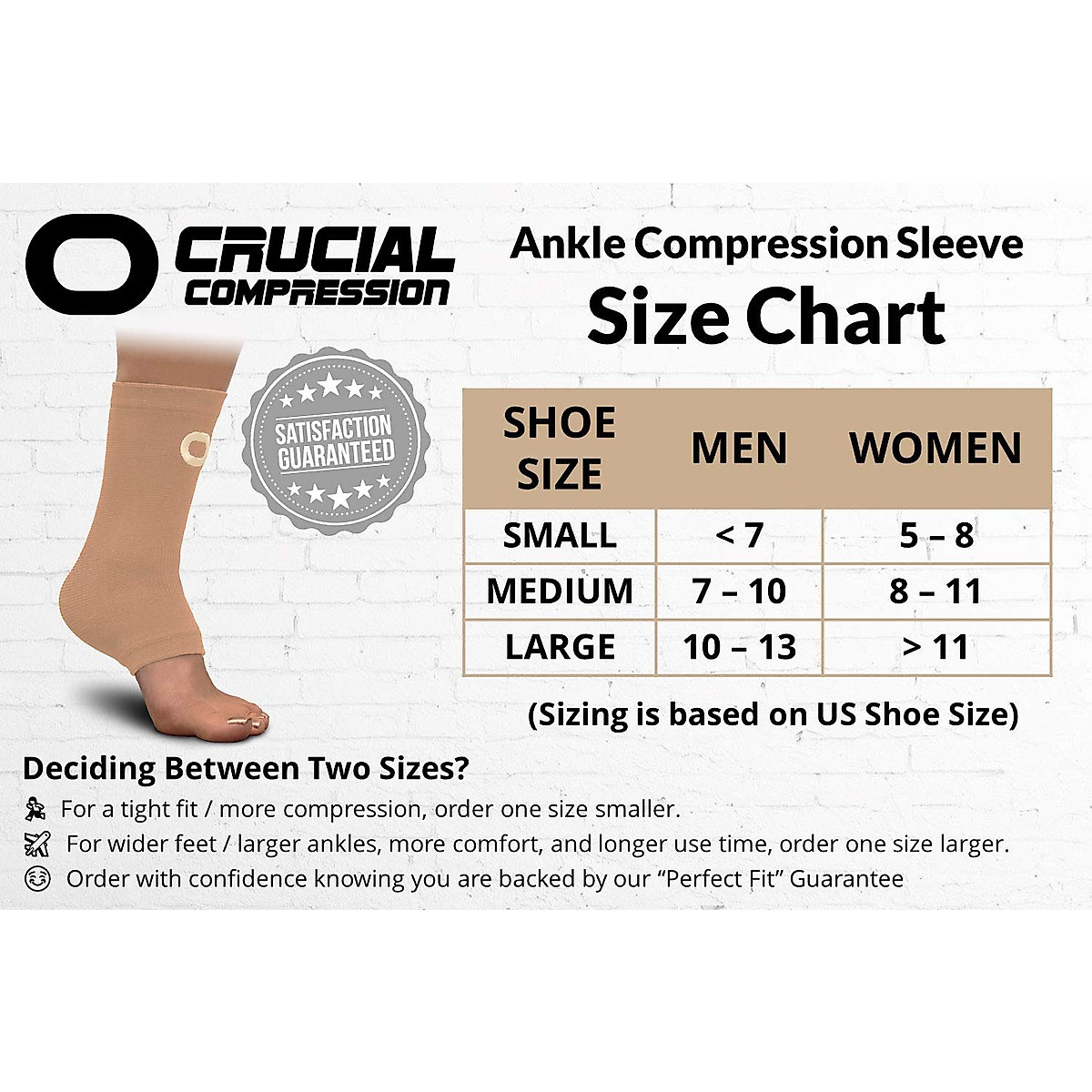 Ankle Brace Compression Sleeve for Men & Women (1 Pair) - Best Ankle Support Foot Braces for Pain Relief, Injury Recovery, Swelling, Sprain, Achilles Tendon Support, Plantar Fasciitis Socks