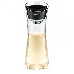 Ullo Wine Purifier and Hand Blown Carafe with 6 Selective Sulfite Filters, Restore the Natural Purity of Wine by Removing Histamines and Sulfites
