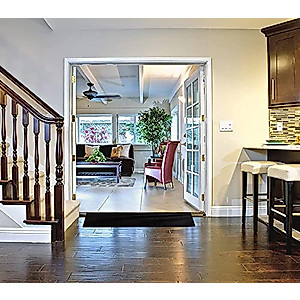 CINNYE 0.8'' Rise Solid Rubber Wheelchair Ramp,Threshold Ramp Used for Thresholds,Doorways and Bathroom (High:0.8 Inch(Pack of 1))