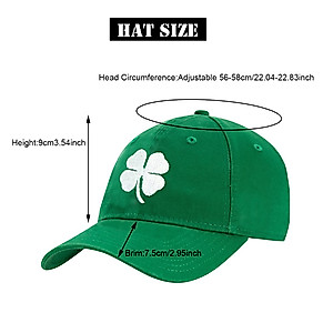 Shamrock-Baseball-Cap for Womens St.Patrick's Day Irish 4-Leaf-Clover-Baseball-Hat for Unisex Adjustable-Track-Hat