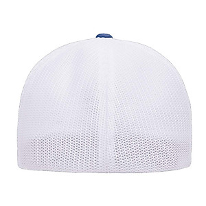 1961 1962 1963 Ford Thunderbird Hardtop Outline Design Flexfit Trucker Mesh Fitted Cap Royal/White