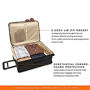 Briggs & Riley Uprights, Black, 26-inch Baseline Medium Checked Expandable