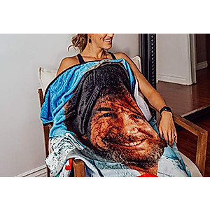 Bob Ross Design Soft Throw Size Fleece Plush Blanket - Fluffy, Warm, Fuzzy & Cozy – 100% Silk-Feel Polyester Perfect for Outdoor or Indoor Bed, Sofa or Couch While Watching TV/Movies - 45 x 60 Inches