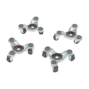 Vestil LEG-D-4PK Leg Dolly, 200 lb. Capacity, 6-3/8" x 5-3/4", Silver (Pack of 4)