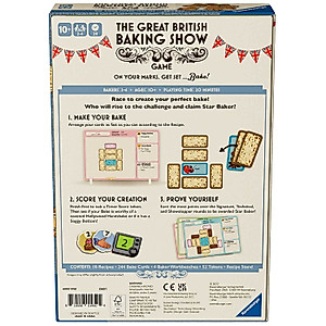 Ravensburger The Great British Baking Show Game - Fun and Fast-Paced Board Game | Perfect for Family and Friends | Great Gift for Gamers and Bakers | Suitable for Ages 10 and Up