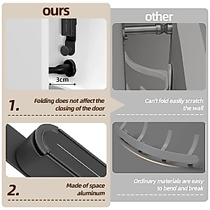 Portable Folding Clothes Drying Rack Over The Door Hooks Hanger Retractable Towel Racks Space Saving Hanging Storage Hanger Laundry Rack for Travel, Behind Back of Door, Bathroom, Coat, Bag