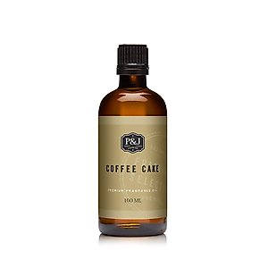 P&J Trading - Coffee Cake Scented Oil 100ml - Fragrance Oil for Candle Making, Soap Making, Diffuser Oil