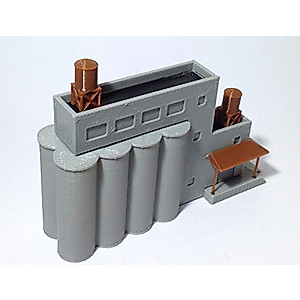 Outland Models Train Railway Layout Industrial Facility Grain Silos N Scale