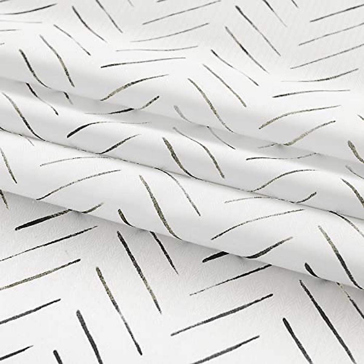 jinchan Black and White Shower Curtain Herringbone Fabric Shower Curtain Zig Zag Inky Chevron Farmhouse Shower Curtain Zigzag Modern Shower Curtain for Bathroom Waterproof Hooks Included 70x72 inches