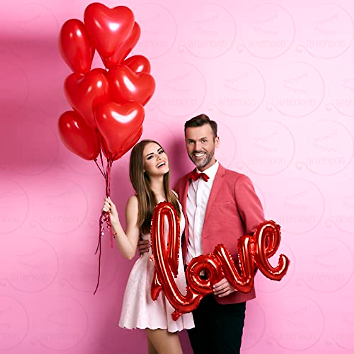 AFTERLOON Biodegradable Balloons Onyx Black 12 Inch Heart Shaped 24 Pack, Thickened Extra Strong Latex Helium Float, Proposal Marriage Love Valentines Day Wedding Bridal Shower Globos De San Valentin Corazones Decorations Feb 14