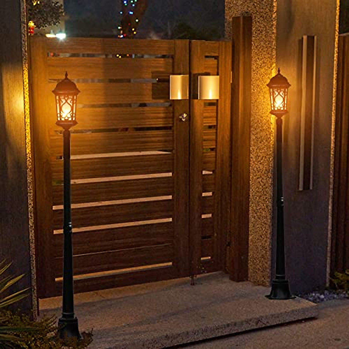 IBalody Outside Post Light Retro Garden Pillar Lantern Outdoor Waterproof Lawn Garden Landscape Community Street Exterior Column Lamp (Size : 180cm)