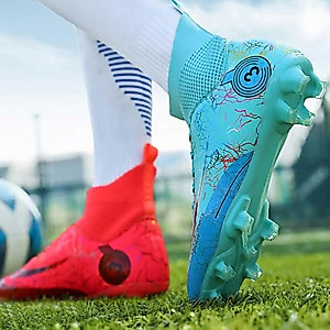 AOSENSS Unisex's Firm Ground Soccer Cleats Shoe Breathable Outdoor/Indoor/Competition/Training Youth Turf Ankle Boots