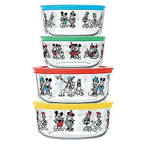 Pyrex 8-Piece Disney Mickey Mouse & Friends Decorated Food Storage Set